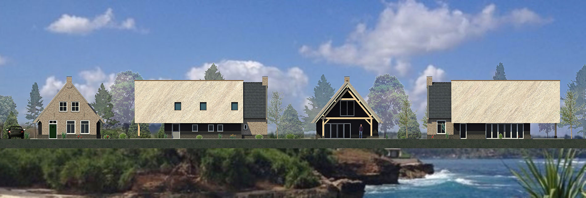 Houten moderne boerderij van Finnlogs Houtbouw - houtenhuisbouwen.com